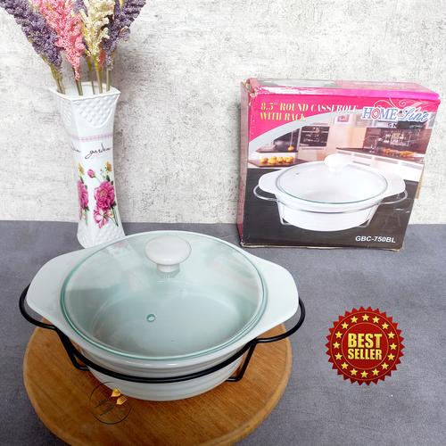 Jual prasmanan saji set keramik tutup kaca transparan rak besi - BULAT ...