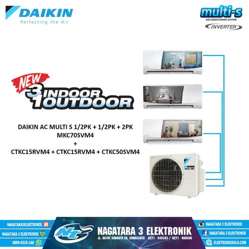 Jual AC DAIKIN MULTI S MKC70SVM4 + CTKC15RVM4 + CTKC15RVM4 + CTKC50SVM4 ...