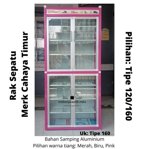 Jual Rak Sepatu Kaca Panel+ Aluminium Kunci - Tipe 120, Dos - Kota ...