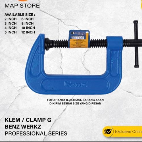 Jual Catok C 4" / Klem Penjepit C 4 Inci / Clamp G / Catok Ragum Kayu ...