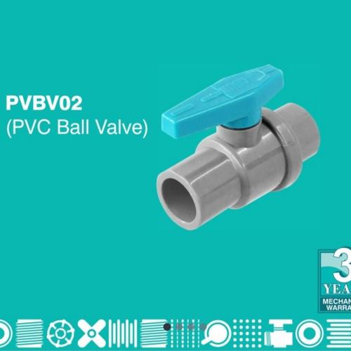 Jual Stop kran pvc 1" UNNU PVBV02 - Ball valve pvc 1" UNNU PVBV02 - Kab ...