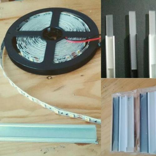 Jual Lis List Rel Rumah Lampu LED Strip Casing Aluminium Acrylic 1.22 ...