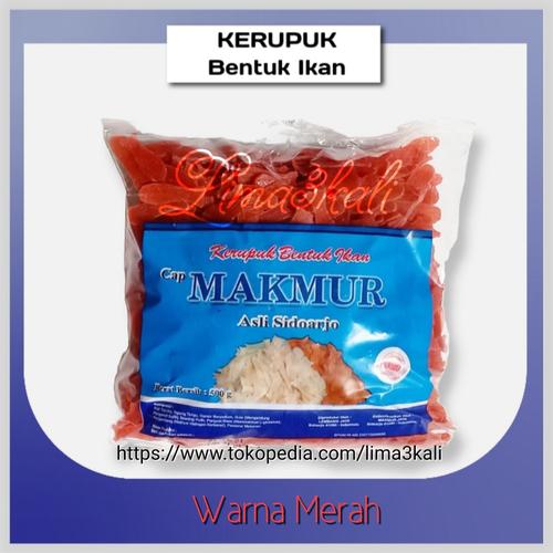 Jual Kerupuk Bentuk Ikan Cap Makmur Merah - 500 gram (mentah) - Kab ...