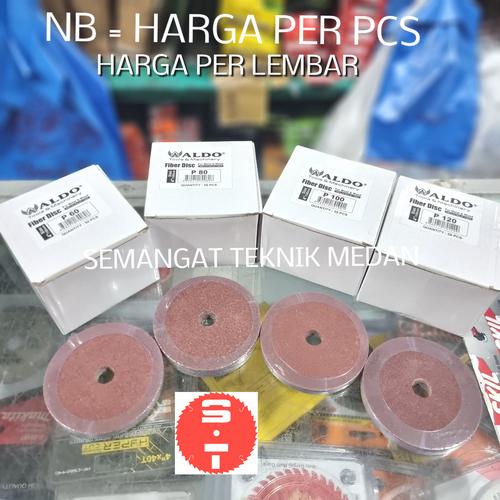Jual MATA GRENDA GERINDA AMPLAS BULAT KERTAS PASIR FIBER DISC 4" ALDO ...