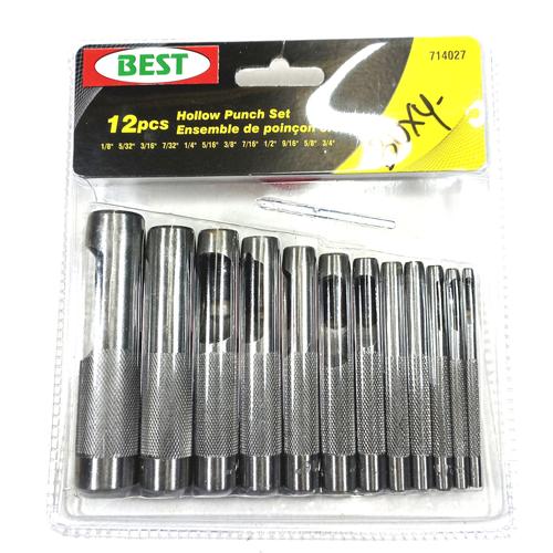 Jual BEST Hollow Punch Set 12pcs 1/8"-3/4"/ Alat Pelobang Gasket/Karet ...