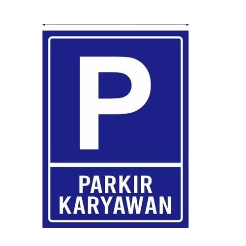Jual stiker parkir khusus karyawan / sign rambu sticker parkir karyawan ...