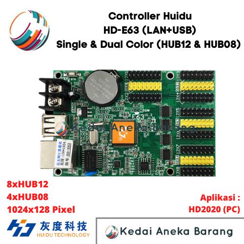 Jual Controller Huidu HD-E63 HD E63 LAN USB Running Text P10 LED ...