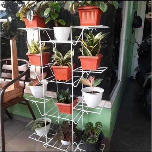 Jual RAK BUNGA 12 SUSUN / RAK POT BUNGA BESI 8MM / RAK BUNGA MINIMALIS ...