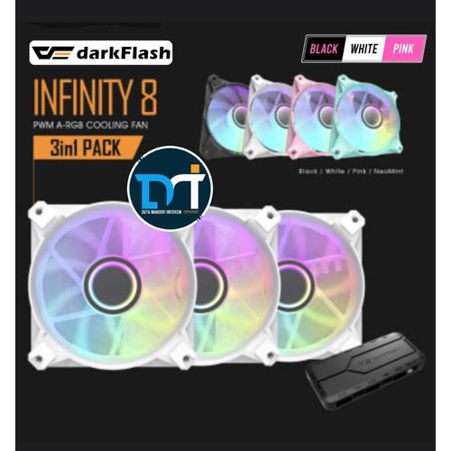 Jual darkFlash Infinity 8 ARGB PWM 3in1 Pack - 120mm ARGB 5v Fan Cooler ...