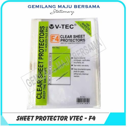 Jual Sheet Protector / Pocket File V-Tec F4 (Isi 100lb / Pack) - Kota ...