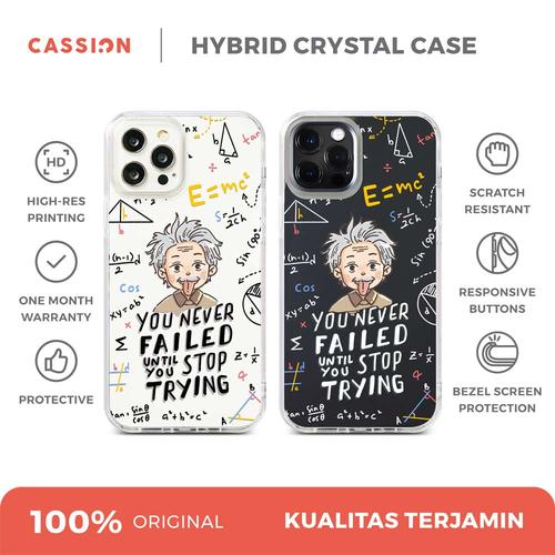 Promo Case iPhone 13 Pro Max Hybrid Crystal Cassion Scientist Quotes ...