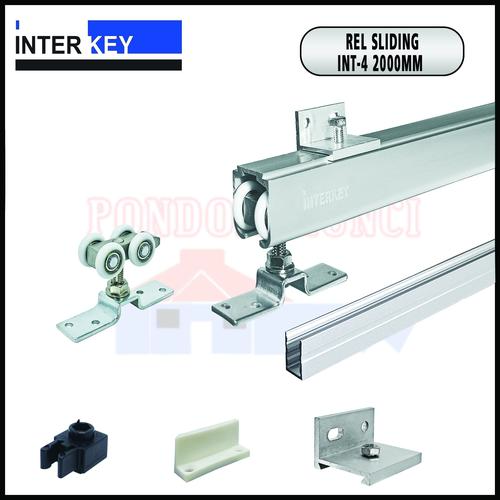 Jual Track/Rel Sliding Door Aluminium Interkey INT4 2000mm (Komplit set) - Kota Tangerang ...