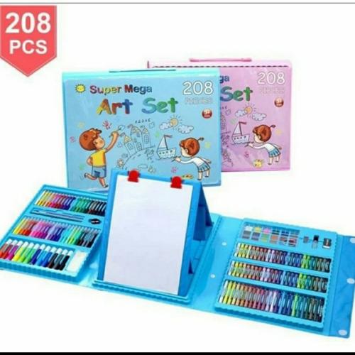 Jual Crayon anak set 208 pcs pensil warna alat tulis set crayon 208 pcs ...