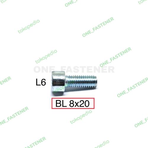 Jual POLOS Baut L M8x20 PUTIH L6 8mm 2cm hex socket L Heads cap screw ...
