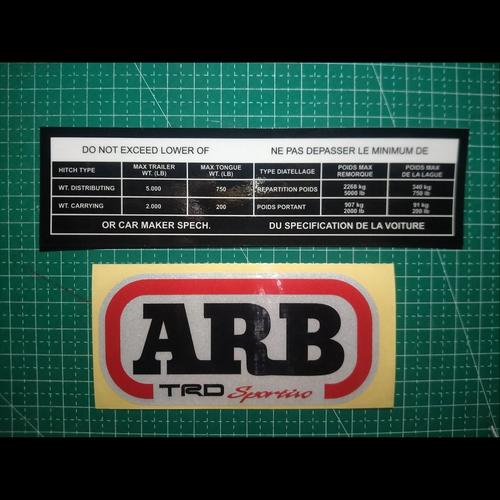 Jual STIKER ARB TRD SPORTIVO + TOWING LOAD - Kota Bandung - Stickerku ...