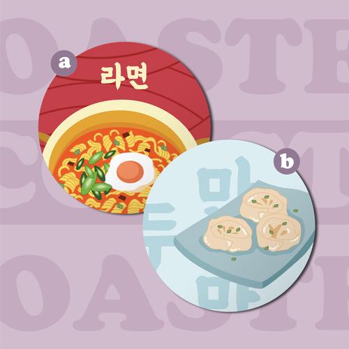 Jual Coaster Tatakan Gelas Tatakan Minuman Wooden Coaster Makanan Korea ...