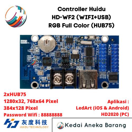 Jual Controller Huidu HD-WF2 Wifi RGB Full Color Running Text Panel P10 ...