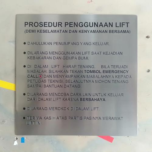 Jual Sign Lift Barang/Penumpang/Escalator - Jakarta Barat - Win Prima ...