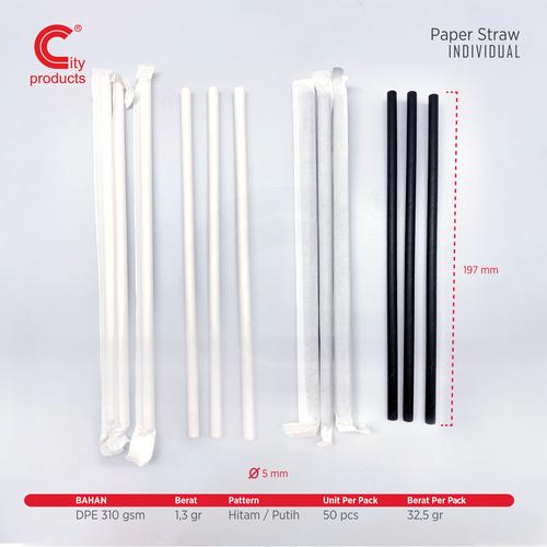 Jual Paper Straw Individual Pack / Sedotan Kertas - Putih - Jakarta ...