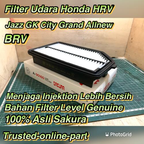 Jual Filter Udara HRV Brv Jazz GK City New 100% Asli Sakura A-90160 ...