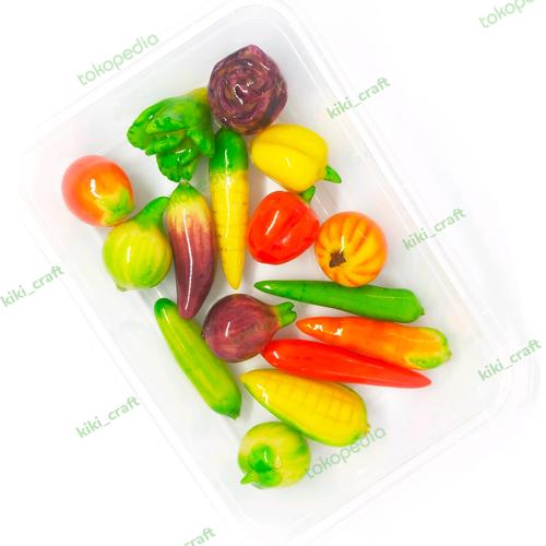 Jual KUE LUKCHUP MINI KUE BUAH THAILAND BENTUK SAYURAN DESSERT GARNISH ...