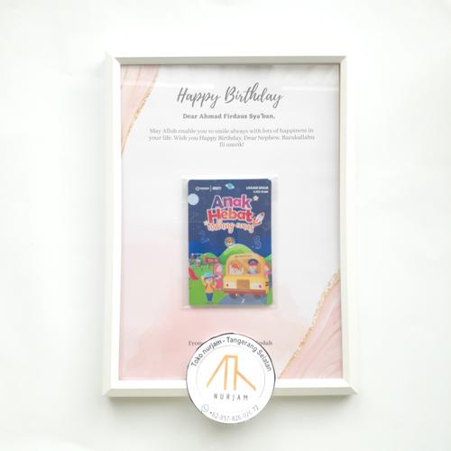 Jual Kado Hadiah Bingkai Frame LM Emas Custom Ucapan dan Desain - Putih ...