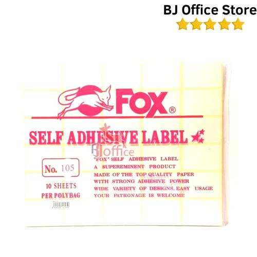 Jual Kertas / Label Stiker Fox No. 105 ukuran 25 x 38 mm - Kota Bandung ...