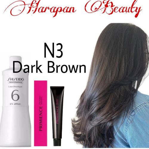 Jual Cat rambut shiseido N3 DARK BROWN , Hair color pewarna rambut ...