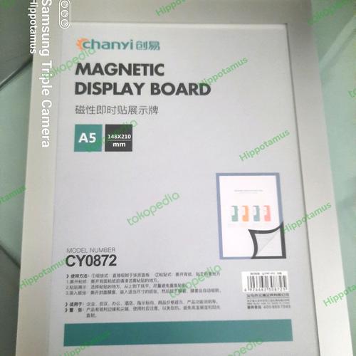 Jual A4 | A5 Magnetic Display Board Photo Frame Price Display - A5 ...