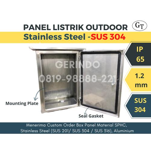 Jual Box Panel Listrik Stainless 300x200x150mm Outdoor SS304 1.2mm Doff ...