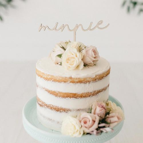 Jual Custom Cake Topper Nama Kayu | Topper Kue Custom Nama 1 Kata ...