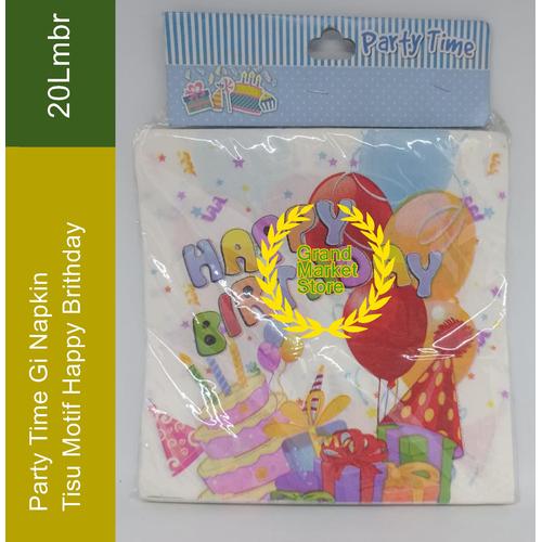 Jual Party Time Gi Napkin Tisu Motif Happy Birthday - Jakarta Barat ...