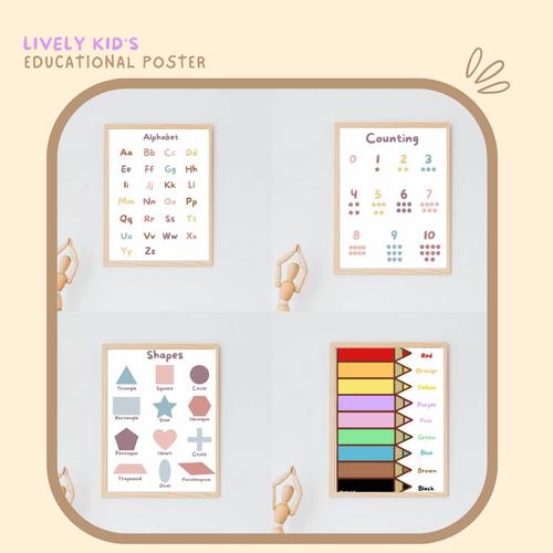 Jual Lively Kid - Poster Edukasi Anak ukuran A3 Aesthetic & Premium ...