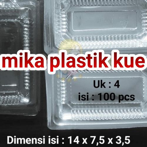 Jual MIKA PLASTIK KUE UK 4 / MIKA BENING KUE ISI 100 PCS - Jakarta ...