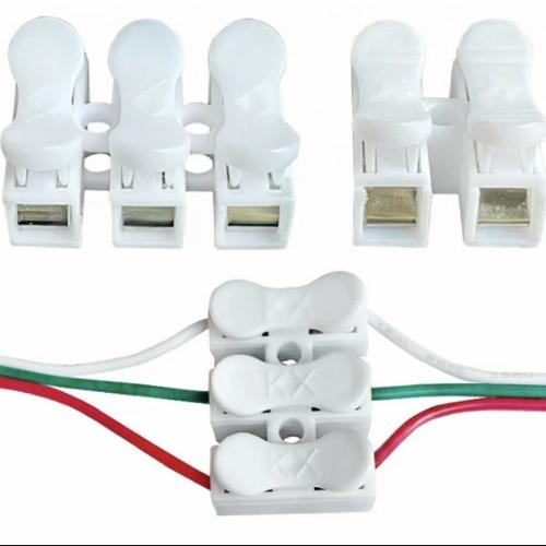 Jual Terminal Clamp 3pin CH-3 Self Locking Electrical Cable Connector 3 ...