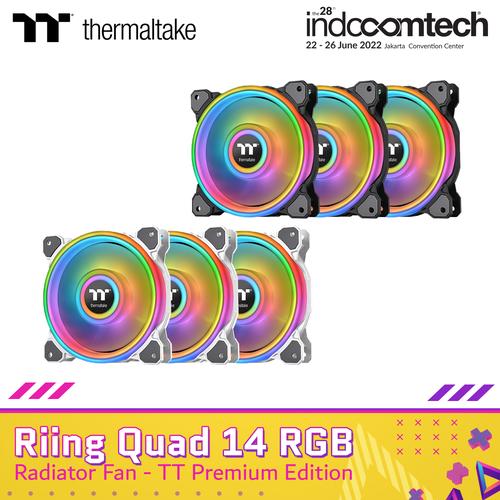 Promo Thermaltake Riing Quad 14 RGB Radiator Fan TT Premium Edition 3 ...