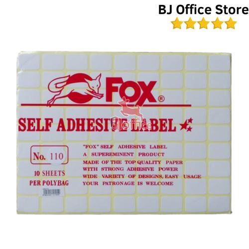 Jual Kertas / Label Stiker Fox No. 110 ukuran 16 x 22 mm - Kota Bandung ...