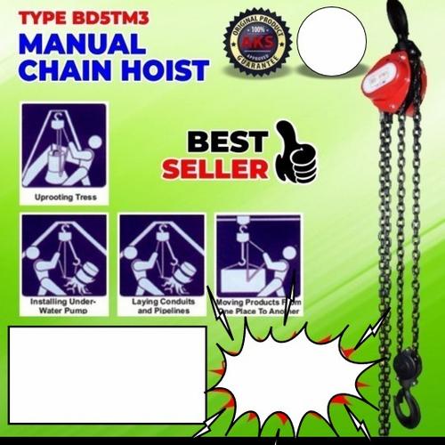 Jual Mesin Katrol Kerekan 5 Ton x 3 meter Chain Hoist Manual AKS ...