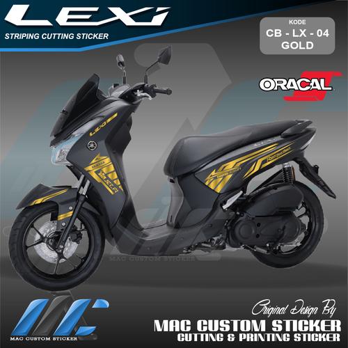 Jual CB LX 04 - CUTTING STICKER STRIPING LEXI - LEXI HITAM - GOLD, DOFF ...