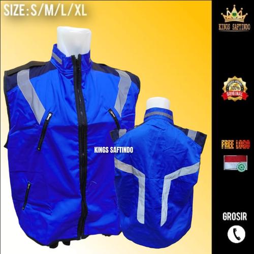 Jual SAFETY VEST KOMBINASI DONGKER BIRU / ROMPI KERJA SAFETY - L ...