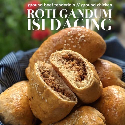 Jual Roti Gandum Diet Isi Daging Whole Wheat Bread (8pcs) - Chicken ...