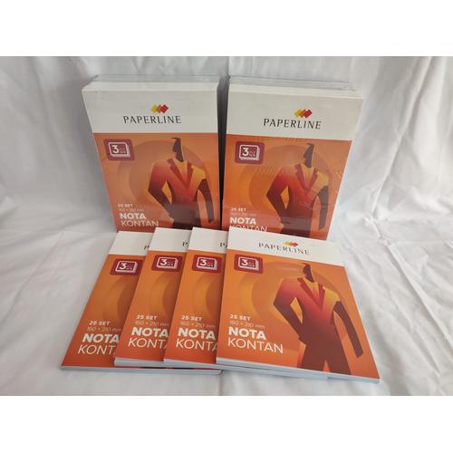 Jual BUKU / NOTA KONTAN Paperline B3 160x210 mm / BESAR 3PLY 25 Set ...