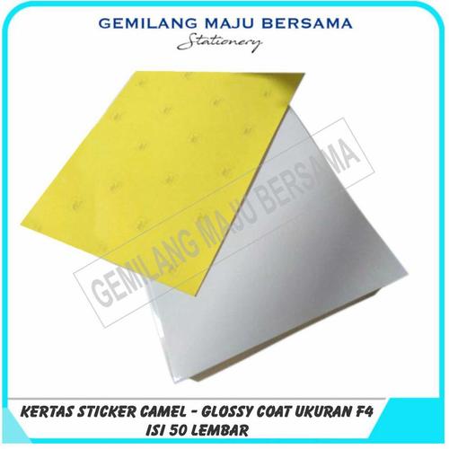 Jual Kertas Sticker Coated Kilap Camel Ukuran F4 Folio 50 lembar - Kota ...