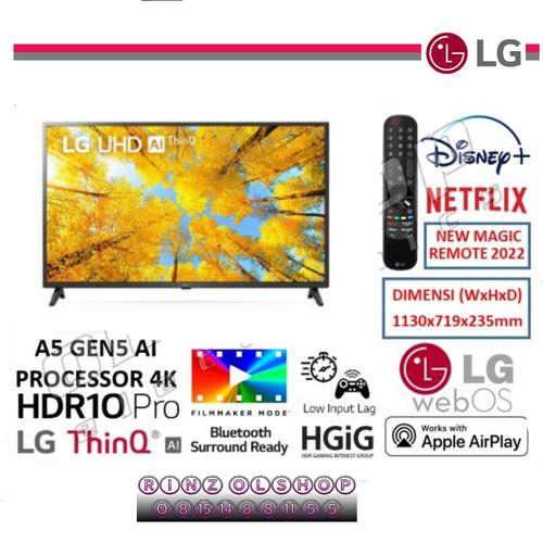 Promo LED TV LG 50UQ7550PSF SMART TV UHD 4K AI THINQ 50UQ7550 MAGIC ...