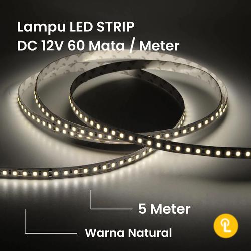 Jual Lampu LED Strip 2835 SMD 120 mata led 4000k DC 12V Indoor Ledstrip ...