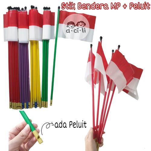 Jual Stick + Peluit Bendera Plastik Bendera Merah Putih Dirgahayu ...