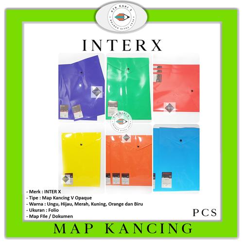 Jual INTERX Map Kancing V Opaque Folio [ PER PCS ] - Orange - Jakarta ...