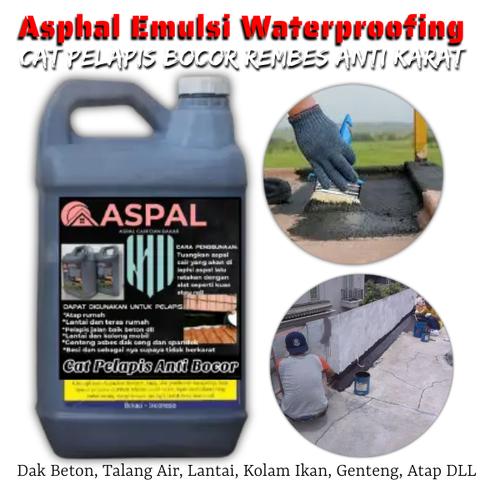 Jual Anti Bocor Atap Genteng Dak / Aspal Sealant Waterproofing 5kg ...