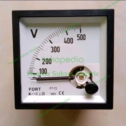 Jual Volt Meter Analog 500V Uk. 72x72 Fort Voltmeter - Jakarta Pusat ...