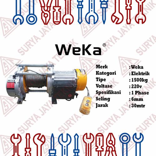 Jual WEKA Katrol Listrik 1500Kg / Electric Winch Hoist - 30 mtr ...